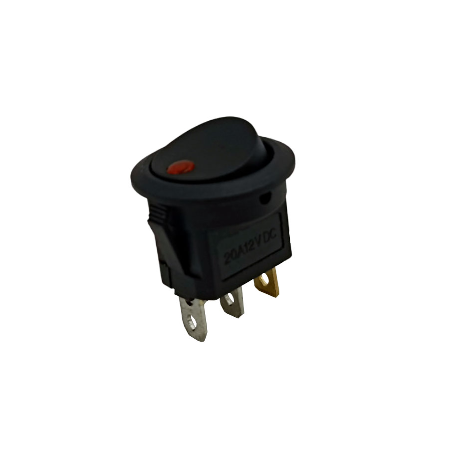Switch Piloto Redondo Negro 3P Onoff Encauchetado Iluminado 12V ...